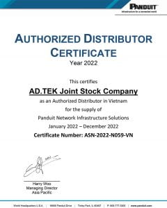 Patch panel 24 port Panduit – NKFPL24 (có nhãn dán) – AD.TEK