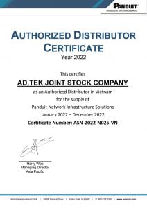 Patch panel 24 port Panduit - NKFPL24 (có nhãn dán) - AD.TEK